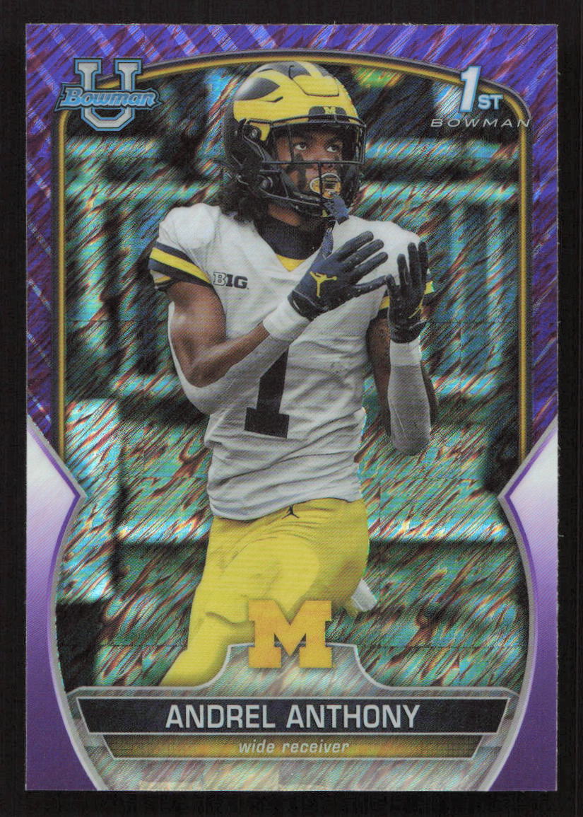 2022 Bowman University Chrome - Andrel Anthony #63 Purple Shimmer ...