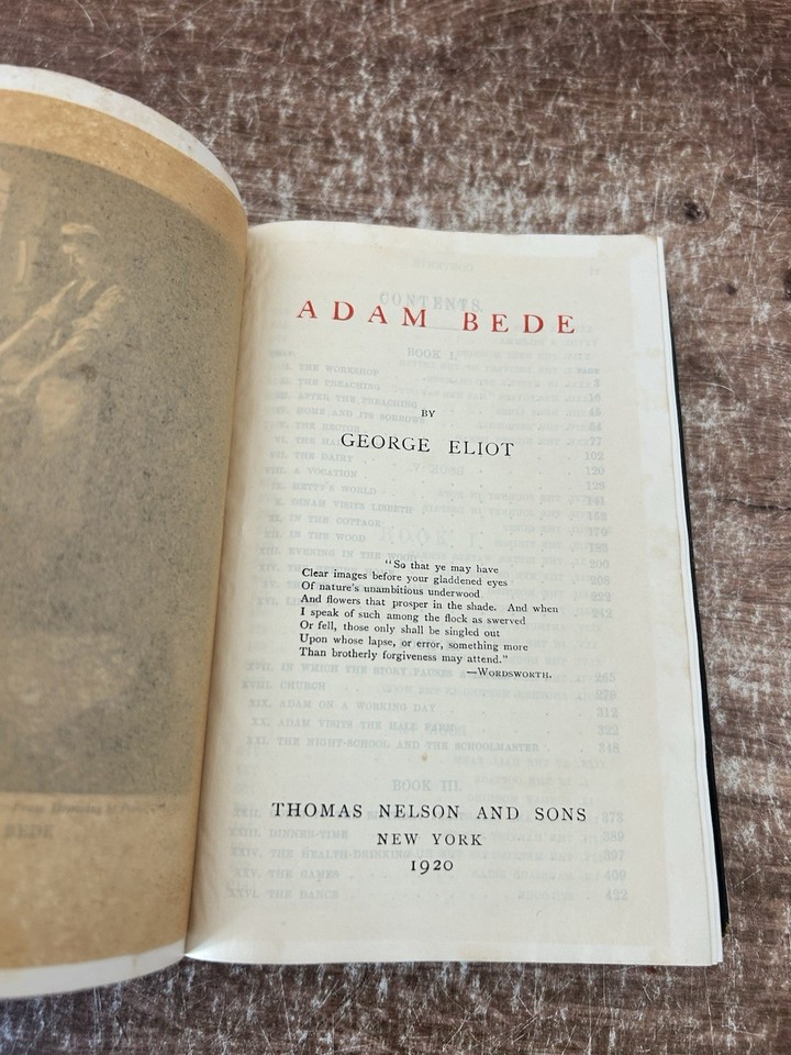 Adam Bede - George Eliot - 1920 Belford & Clarke HC Antique Classics | eBay