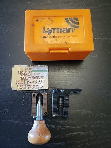 LYMAN 445599 HOLLOW BASE SINGLE CAVITY BULLET MOLD .45 Cal | eBay