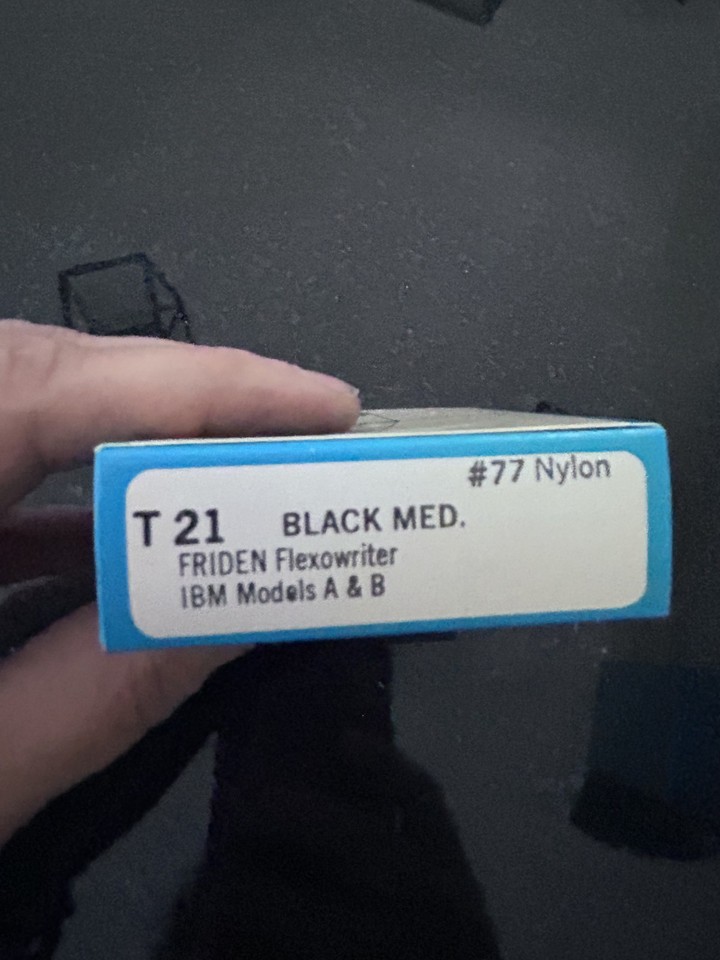 Lot of 12 T21 Typewriter Ribbons Black Med #77 Nylon Friden Flexowriter ...