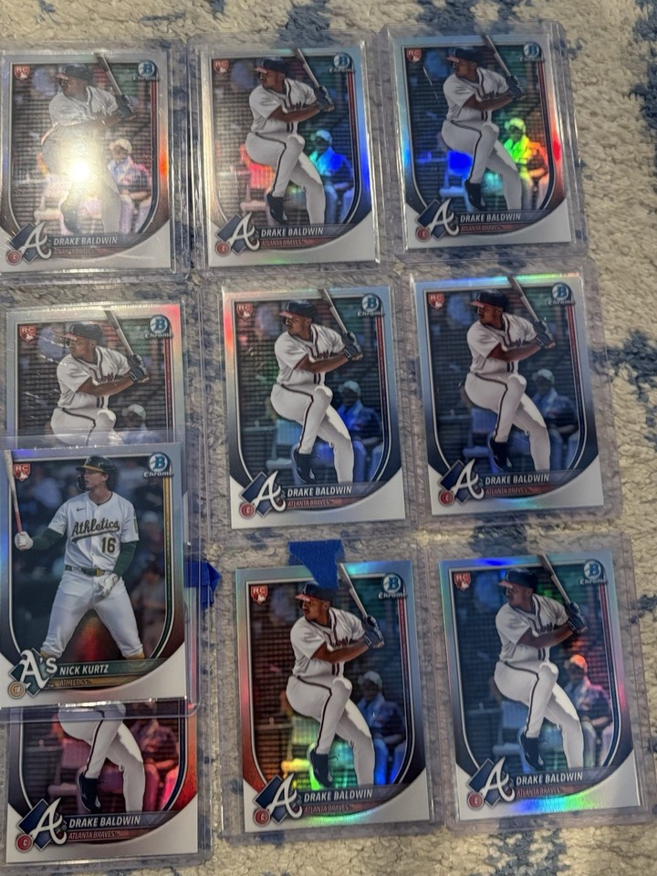 2025 Bowman Chrome Drake Baldwin Red Rookie Redemption Lot (16 Cards ...