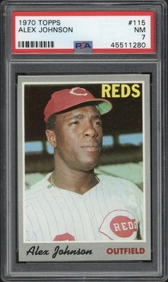 1970 Topps Alex Johnson #115 PSA 7 Near Mint Cincinnati Reds | eBay