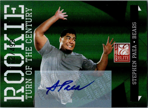 2011 Donruss Elite Turn of the Century Signatures Stephen Paea Rookie ...