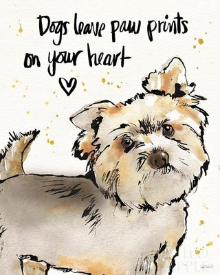 YORKSHIRE TERRIER DOG FINE ART PRINT YORKIE Dogs Leave Paw Prints on ...