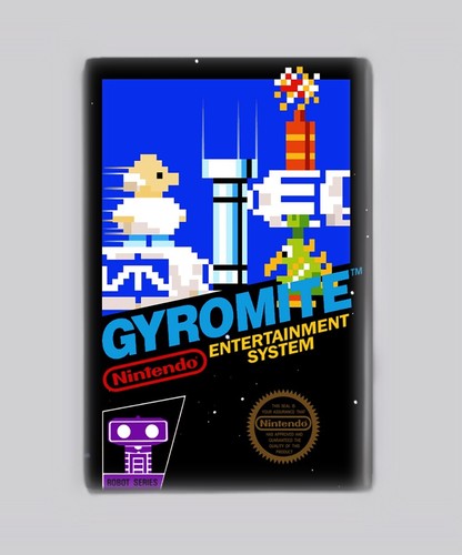 GYROMITE - 2"x3" FRIDGE MAGNET (nintendo nes video game box art robot ...