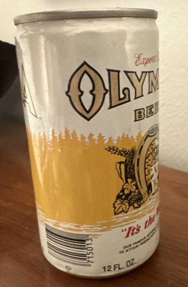 Vintage collectible Olympia beer can - pop top - aluminum - opened and ...