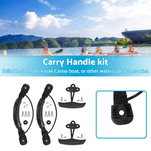 For Canoe Boat Kayak Side Mount Carry Handles w/ Pull T-Handle & Cord ...