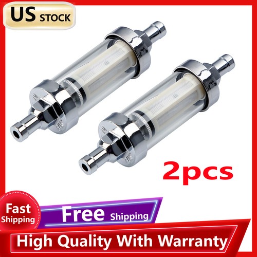 ClearView Glass Fuel Filter Inline 5/16" Reusable For Motorcycle ATV ...