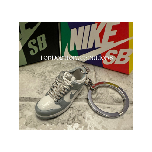 Nike Keyring Dunks SB Trainer Low White Grey Fog Sneaker 3D Keychain ...