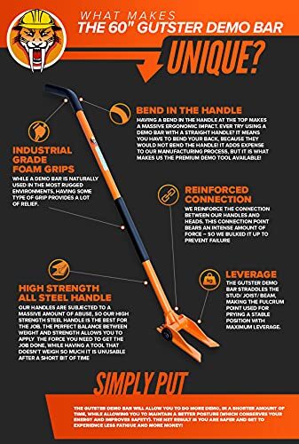 Gutster 60" Round Handle Demolition Bar Ultimate Flooring/hardwood ...