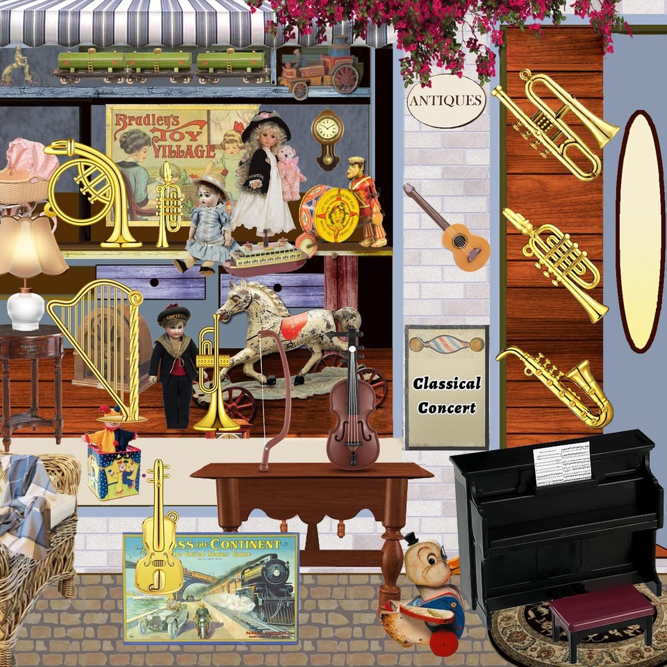 24 Pieces Dollhouse Musical Instruments Miniature Violin Piano Trumpet ...