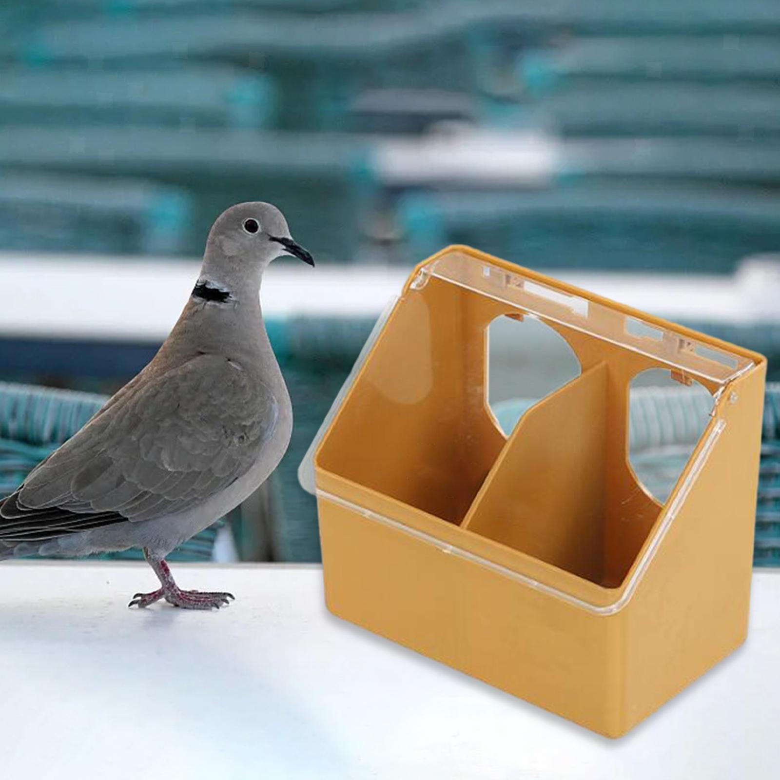 Hanging Slot Feeder Food Storage Case Pigeon Two Hole Hanging Cage Box ...