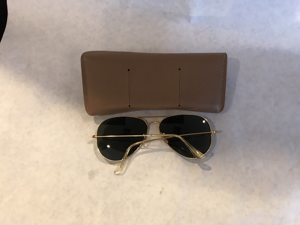 62[]14mm VINTAGE USA B&L RAY BAN LARGE METAL G15 AVIATOR SUNGLASSES ...