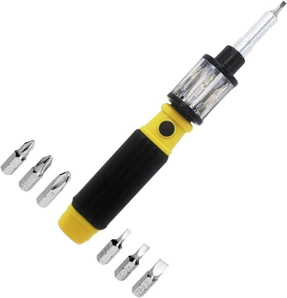 6 in 1 Multi Portable Screwdriver Screw Tool Set Tools DIY Comfort Grip ...