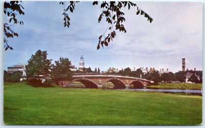 The Weeks Memorial Bridge with Harvard University buildings - Cambridge ...