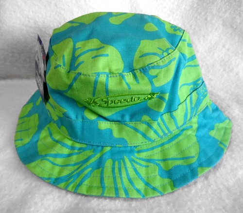 New Speedo Hibiscus Bucket Hat Green/Aqua 100% Cotton NWT | eBay