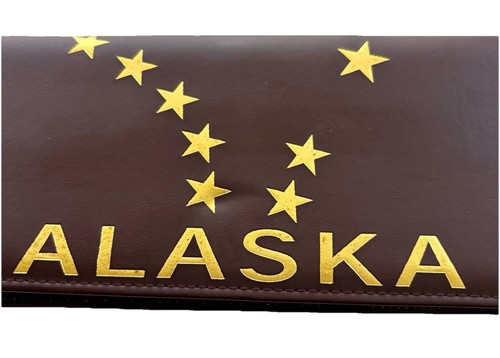 Alaska Photo Album Souvenir Panoramic Photos Holds 24 Vtg Padded Brown ...