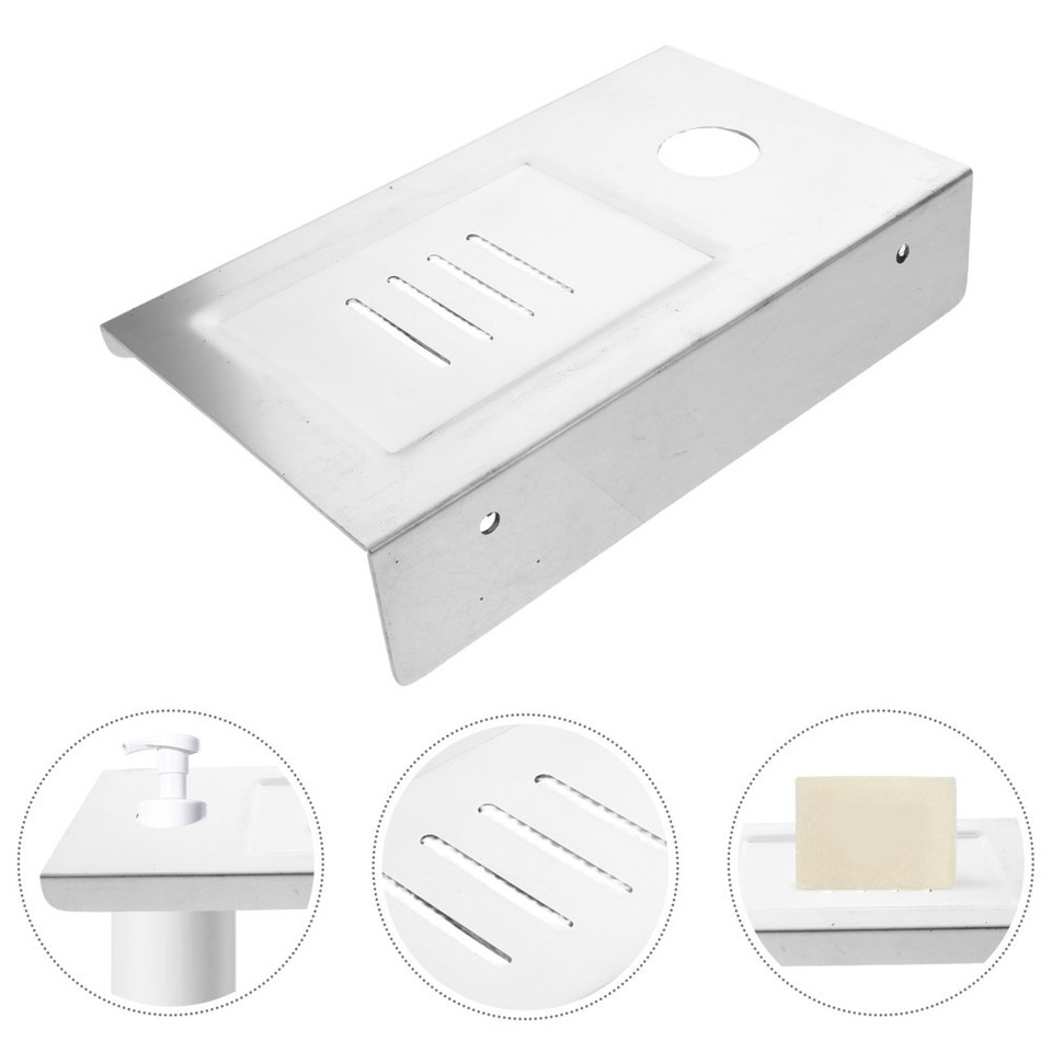 Soap Dispenser Bracket Wall Mount: Stainless Steel Shower Bottle Holder ...