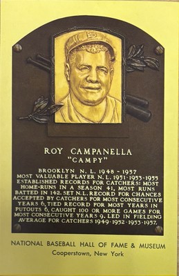 Roy Campanella MLB Hall Of Fame Gold Postcard | eBay