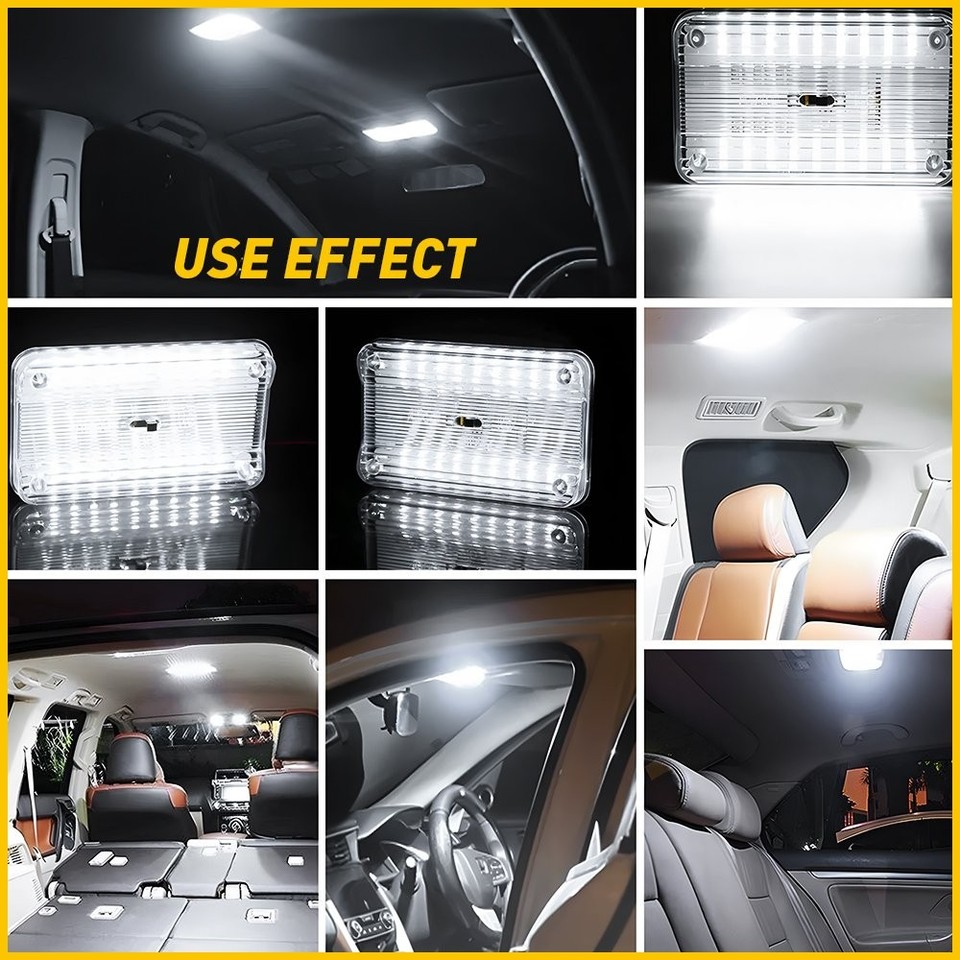 Universal Car Interior Light Ceiling Dome Reading Lamp White LED ...