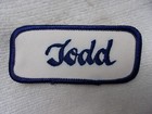 TODD USED EMBROIDERED VINTAGE SEW ON NAME PATCH TAGS ASSORTED COLORS | eBay
