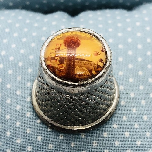 Vtg 1982 Worlds Fair Souvenir Metal Thimble w/ Sunsphere - Knoxville ...