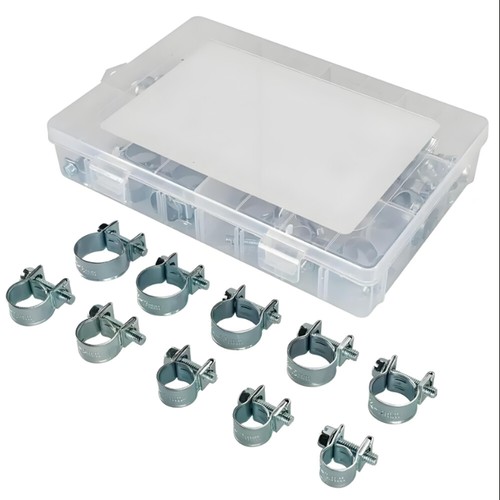 60Pcs Mini Hose Clip Stainless Clamp Fuel Line Petrol Pipe Clamps Clips ...