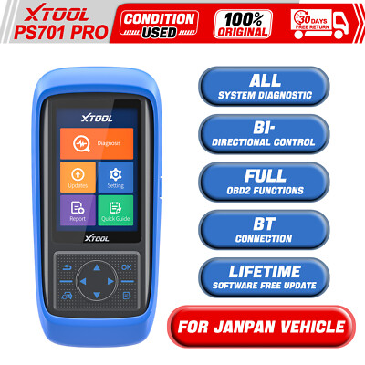 XTOOL USED PS701 Pro All System OBD2 Diagnostic Bidirectional Scanner ...