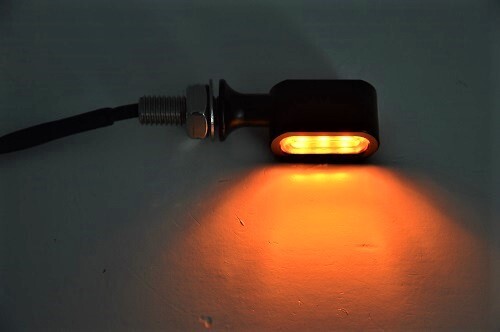 LED Micro Mini Motorbike Indicators Matte Black Metal For Bobber Street ...