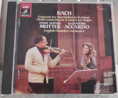 Bach - Violin Concertos Mutter Accardo Japan EMI Black Angel No IFPI CD ...