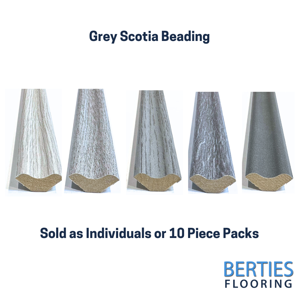 Grey Scotia Beading Flooring Edging Strips 2.4m Length Neat Attractive ...