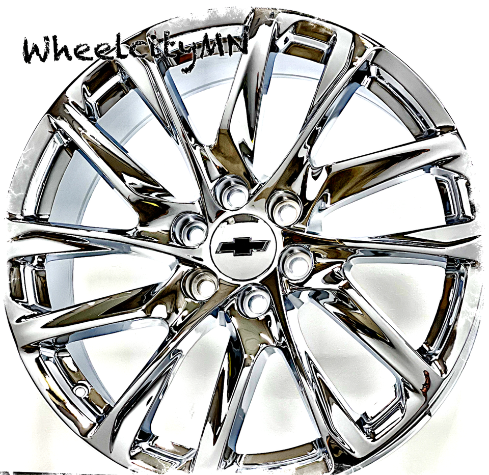 22" Chrome OE 4875 Replica SET Wheels fits 2021 Chevy High Country ...