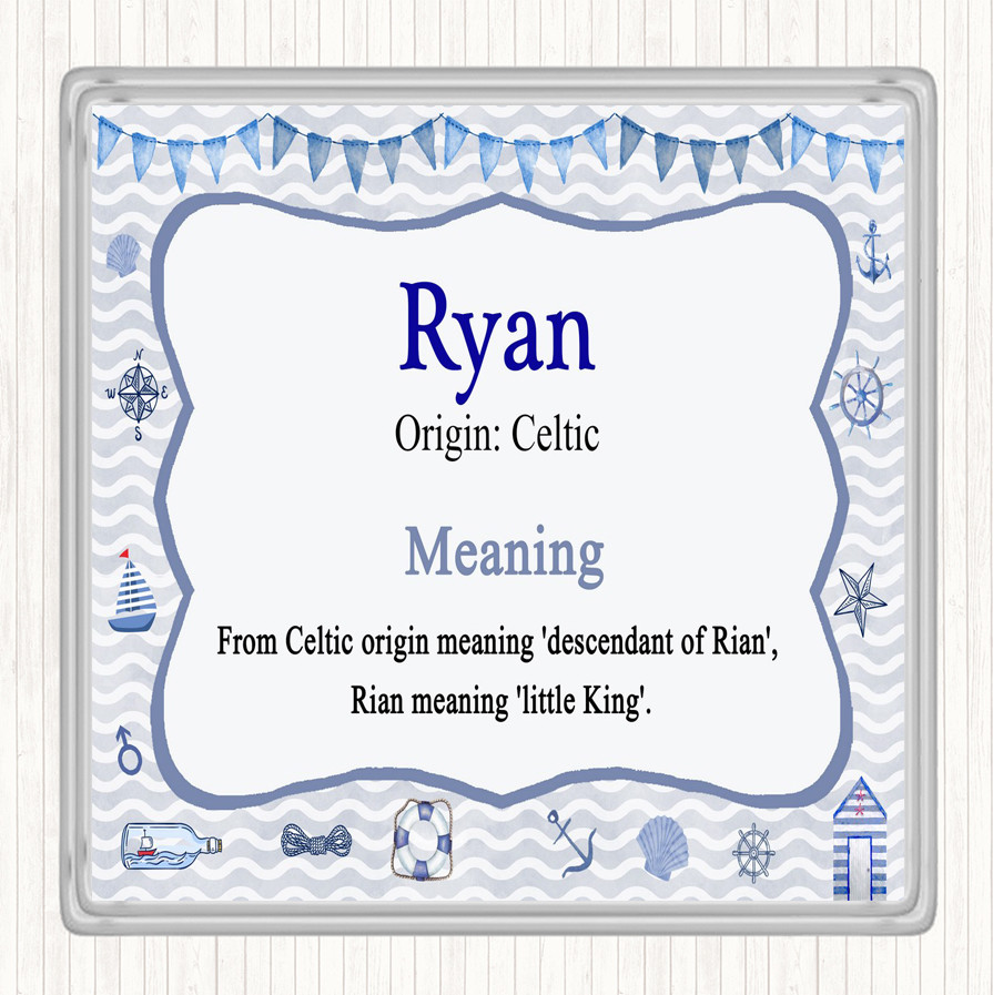 Ryan Name Meaning Drinks Mat Coaster Nautical | eBay UK