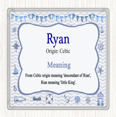Ryan Name Meaning Drinks Mat Coaster Nautical | eBay