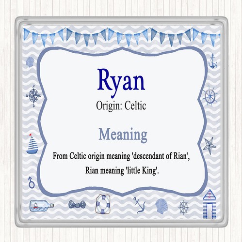 Ryan Name Meaning Drinks Mat Coaster Nautical | eBay