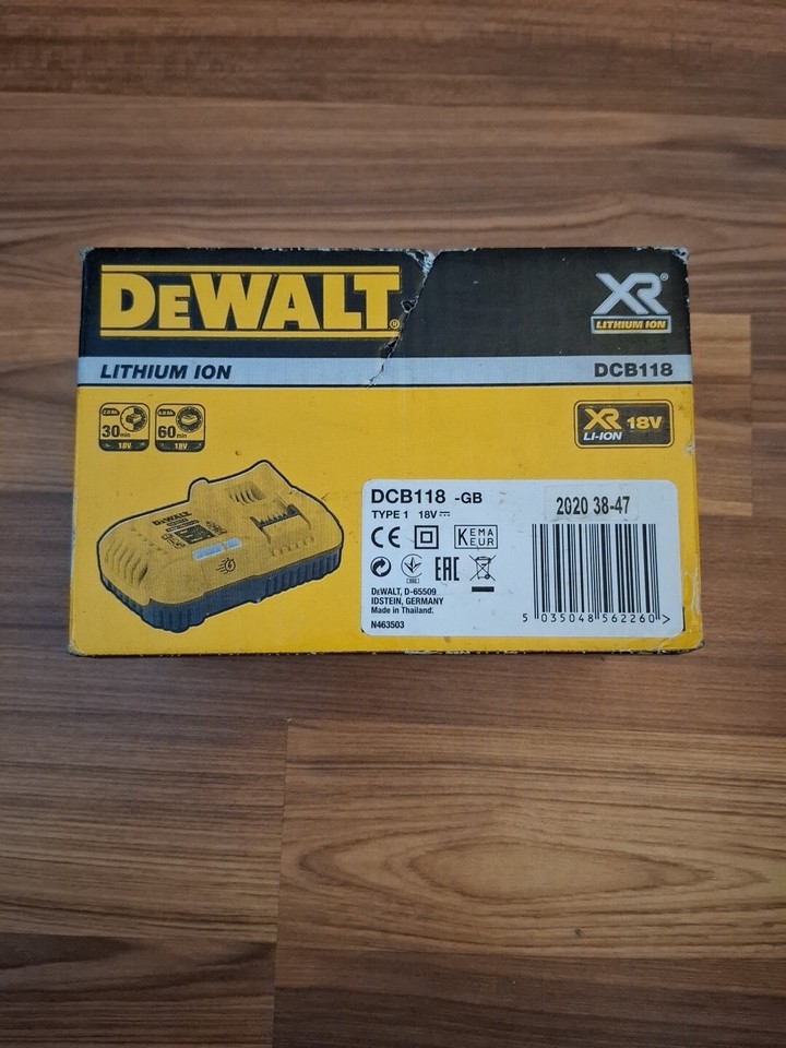 DEWALT DCB118-GB XR 18V Fast Charger 5035048562260 | eBay UK