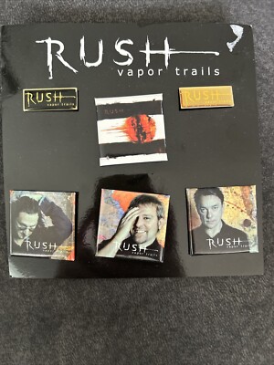 Rush Vapor Trails Tour Pin Set Never Used Geddy Lee Alex Lifeson Neil ...
