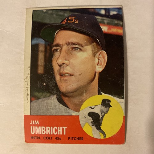 1963 Topps Baseball Jim Umbricht Houston Colt 45's Card #99 | eBay