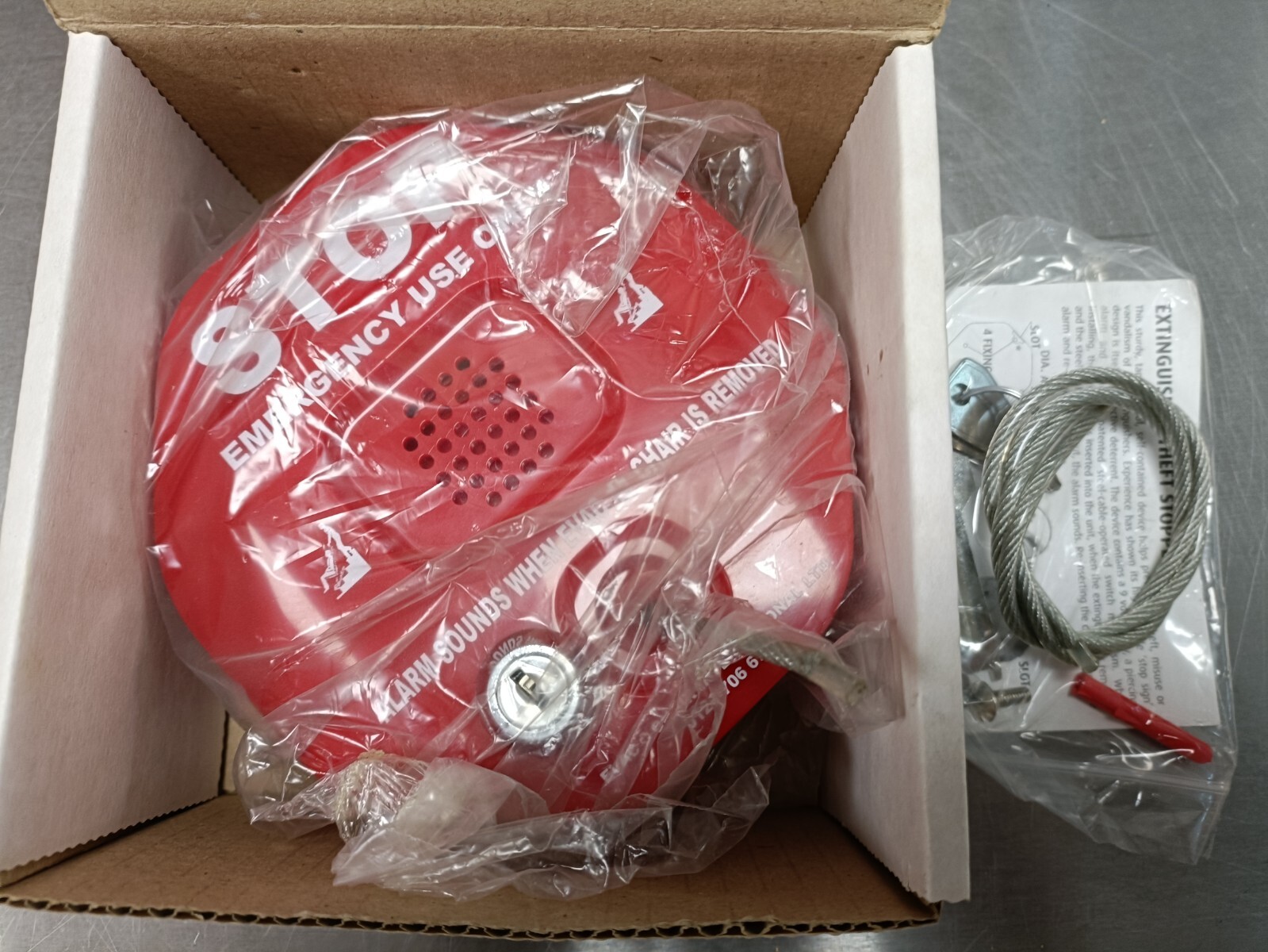 EVAC+ Chair Anti Theft Alarm Device / Fire Extinguisher Stopper | eBay UK