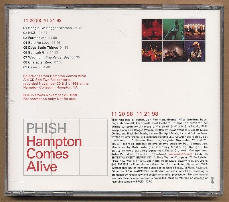 Phish - Hampton Comes Alive RARE promo CD sampler '99 | eBay