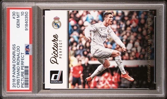 2016 Panini Donruss Cristiano Ronaldo Picture Perfect PSA 10 Gem Mint ...
