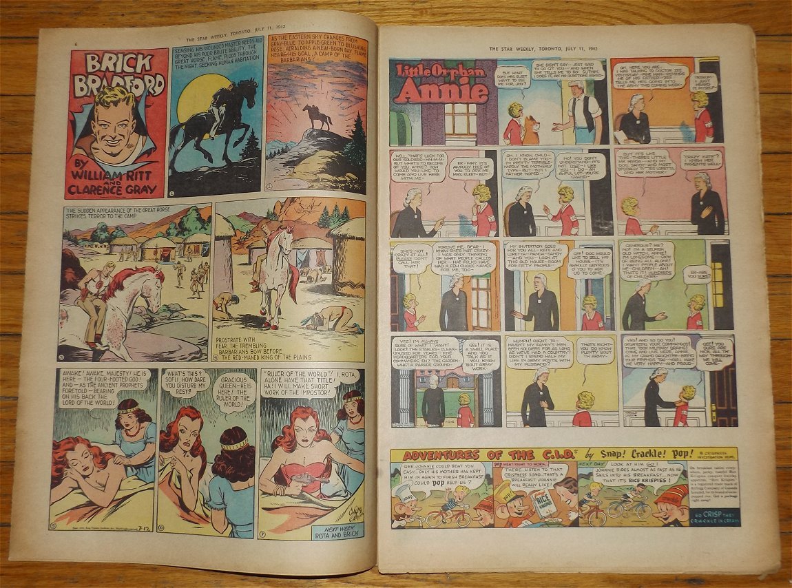TORONTO STAR Comics 1942 COMPLETE Superman Tarzan Li'l Abner Flash ...