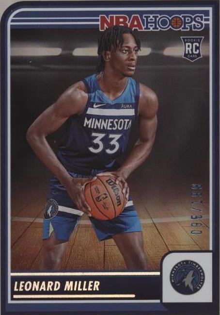 2023-24 Panini NBA Hoops - Rookies Leonard Miller #237 Silver /199 (RC ...