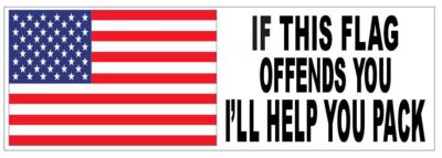If this Flag Offend You Bumper Sticker 3" x 9" B07 | eBay