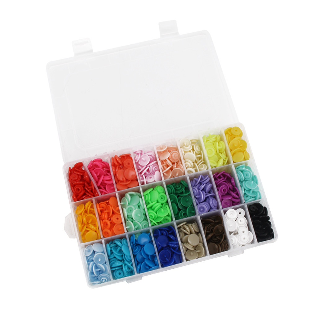 360pcs 24 Colours T5 Plastic Buttons Stubs Fastener KAM Snaps Snap ...