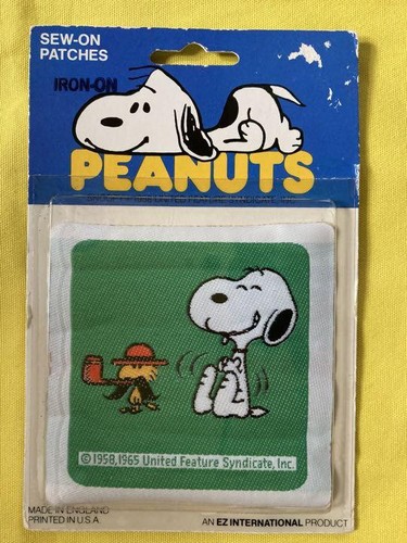 80S Snoopy Patch Cigar Wood Stock Showa | eBay