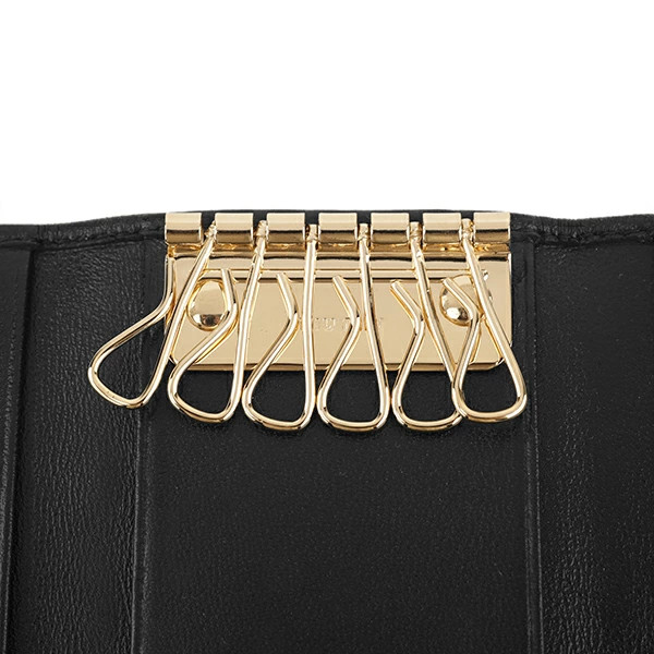 MIU MIU Dot Studs Key Case 5PG222 2DRA F0967 NERO/BIANCO | eBay