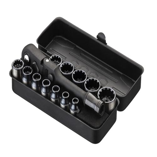 77-Piece Tool Torx Bit Set with Ratchet and 1/4" Drive Low Profile ...