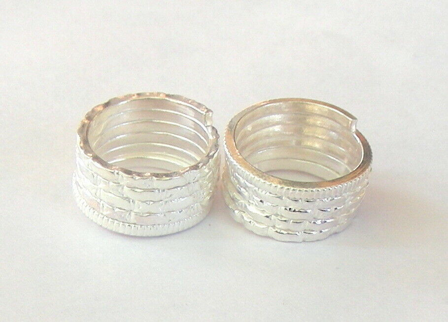 Handmade 925 Sterling Silver Toe Ring Pair Indian Bichiya Pair ...