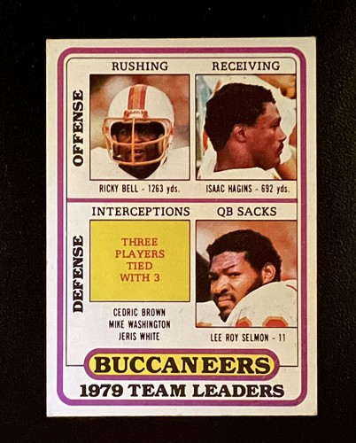 1980 Topps NFL #282 Ricky Bell/Isaac Hagins/Lee Roy Selmon -Tampa Bay ...